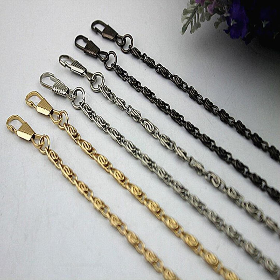 Purse Chain 120cm 47 6/25" Crossbody Metal Curb Brass Strap Handle ...