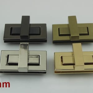 Rectangle Twist Turn Lock 32 44 50mm Charm Organizer Luggage Hardware ...