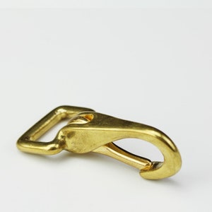 Solid Brass Fixed Loop Halter Snap Fix Buckle Horse Saddle Hook ...