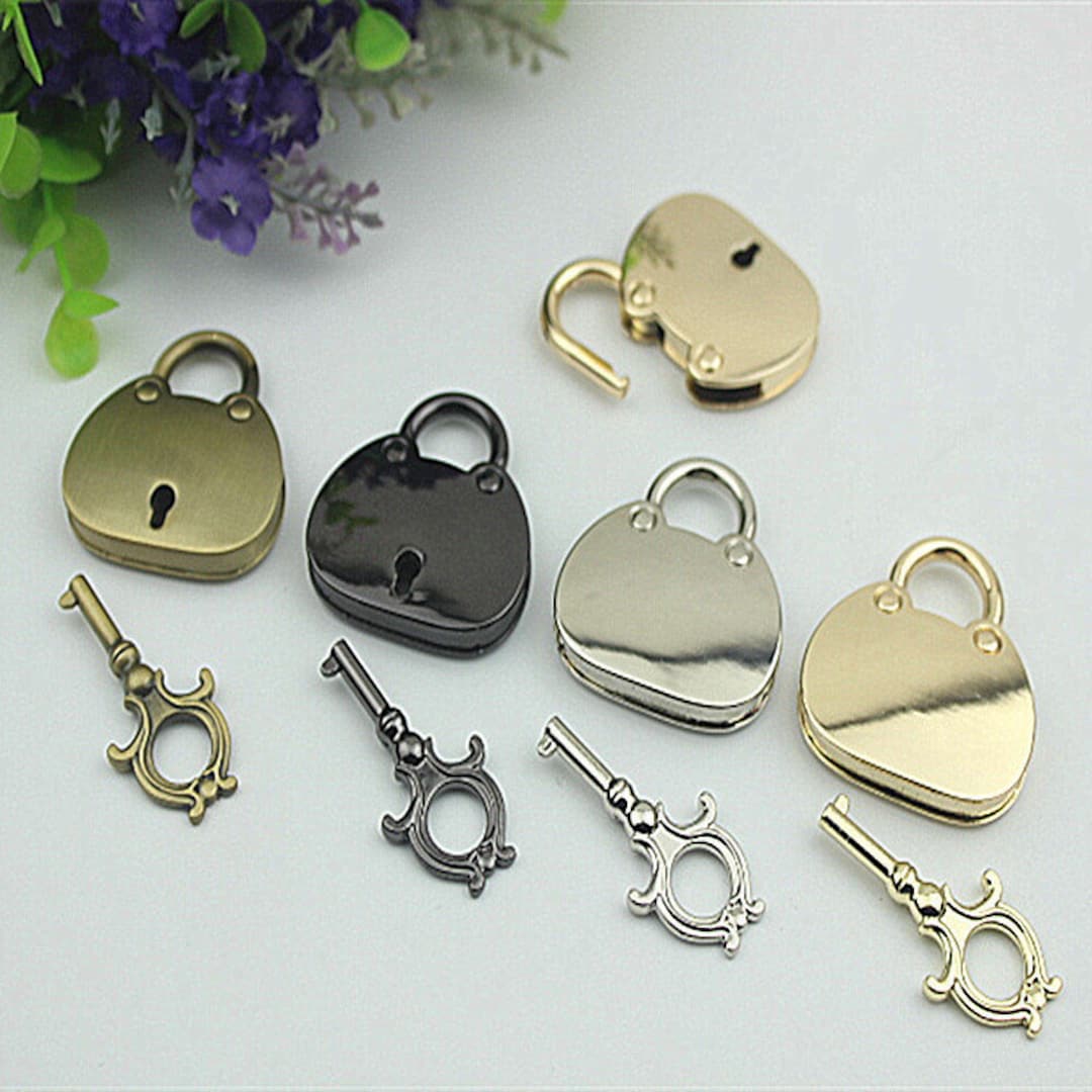 Purse Padlock 35 X 38 Mm Charm Organizer Luggage Hardware Antique Gold ...
