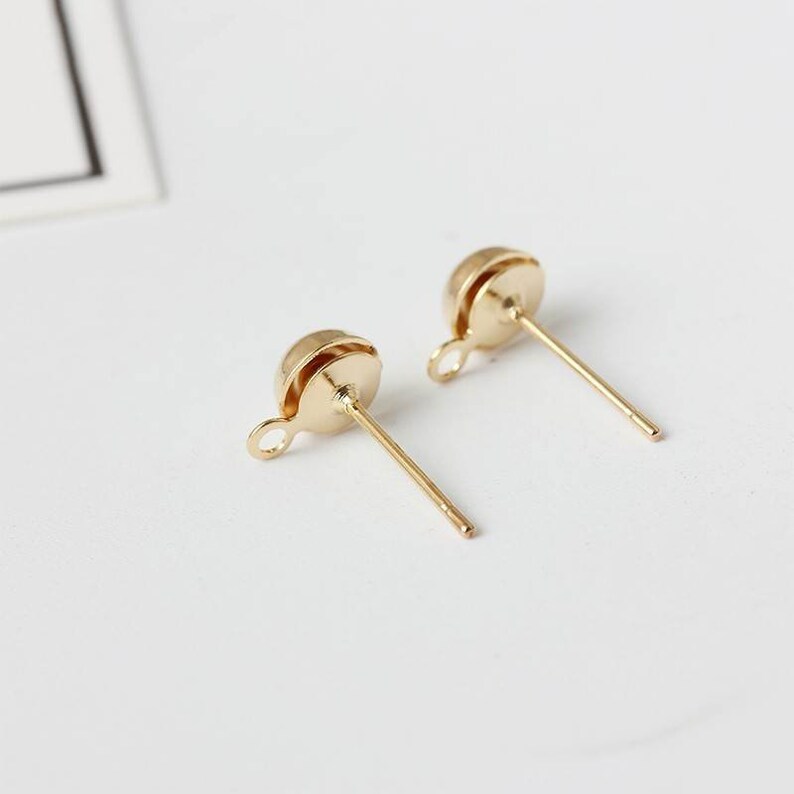 Stud Earring Post Loop 4 6 11mm Dome Half Ball Earstud Pierced - Etsy