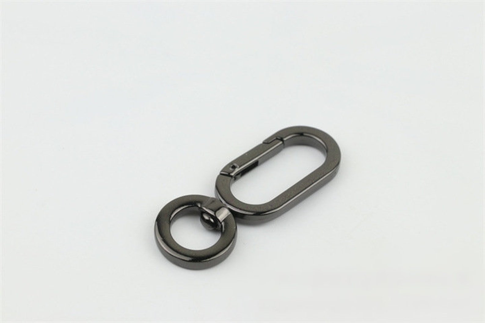 Swivel Lever Snap Hook 1/2 13mm Metal Spring Push Gate Purse Clip Clasp ...