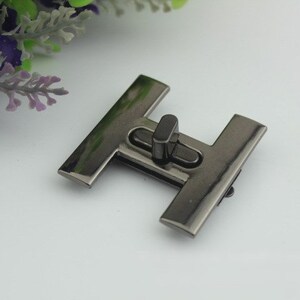 H-shaped Twist Turn Lock 45mm Purse Charm Organizer Luggage Hardware ...
