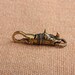 Solid Brass Rhinoceros Rhino Keychain Keyring 2 3/8 Inch Copper ...