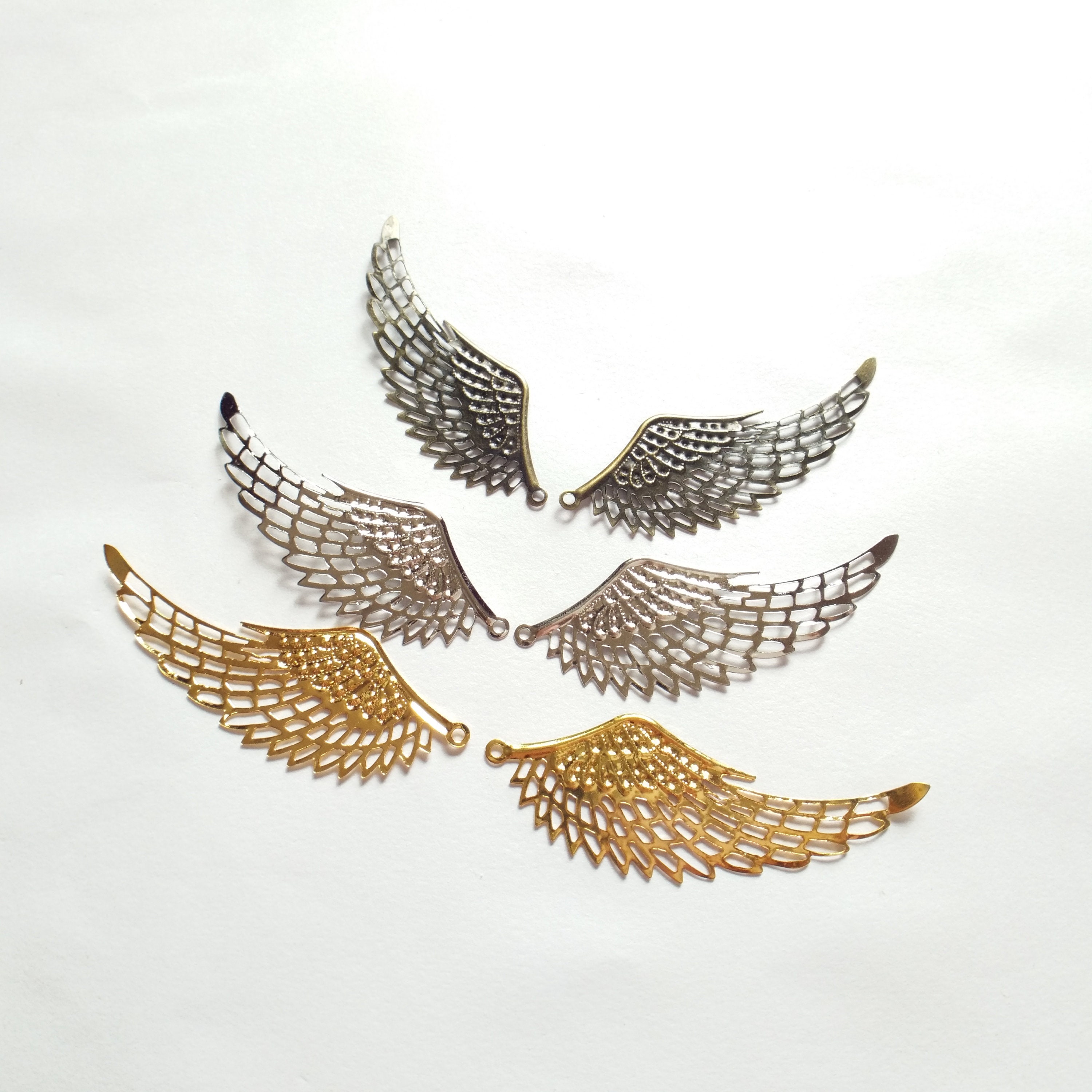 Large Filigree Angel Wings 24x70/37x110mm Charm Pendant - Etsy Australia