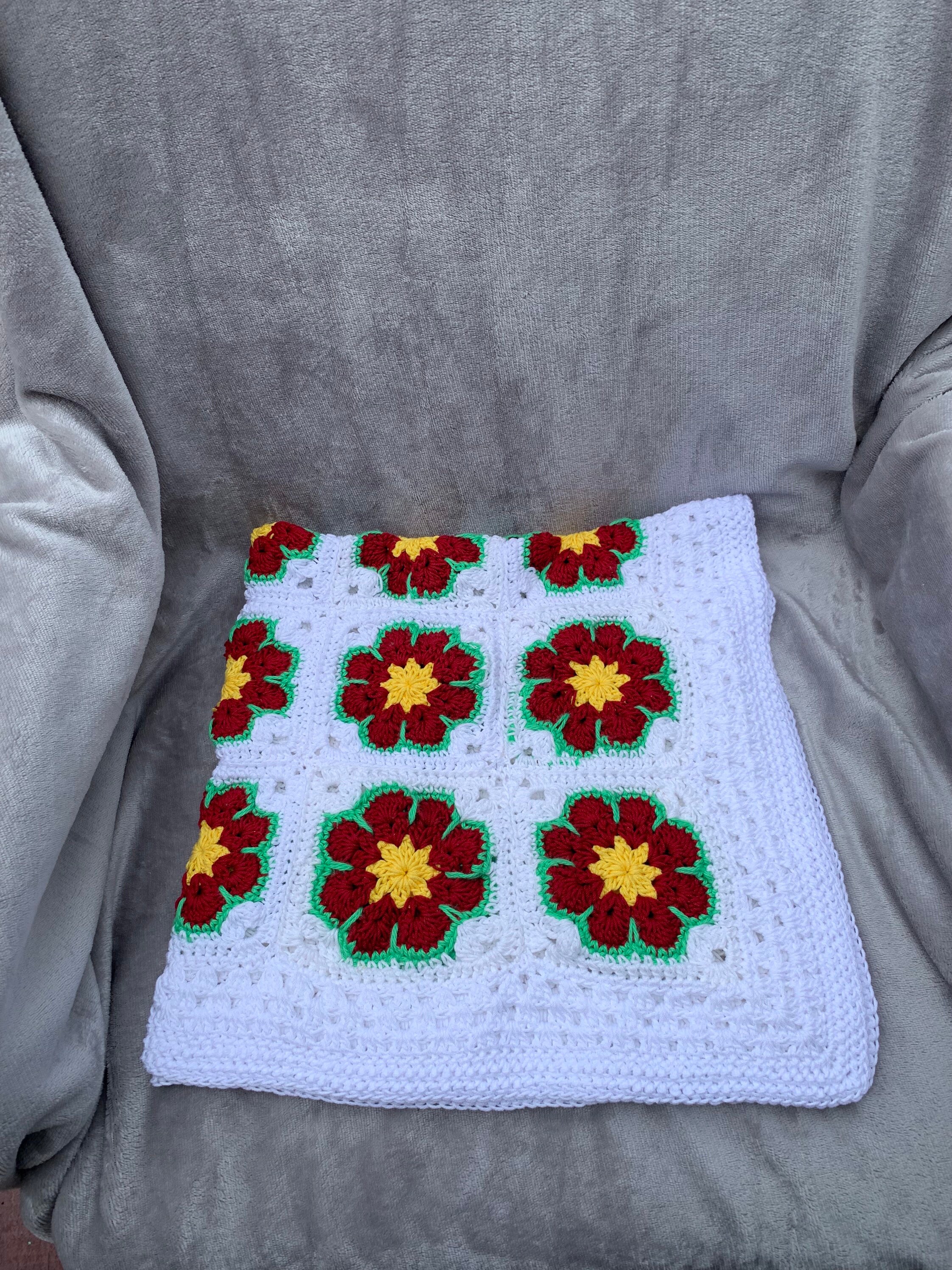 Crochet Receiving Blanket, African Flower, Granny Square - Etsy