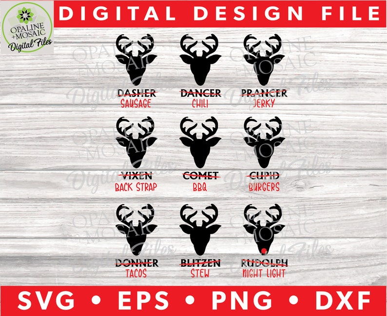 Reindeer Meats SVG - Deer Meat - Funny Christmas - Holiday Fun ...