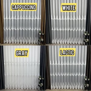 Custom Luxury Sheer Curtain, Tulle Window Curtain Panel Pair for Living ...