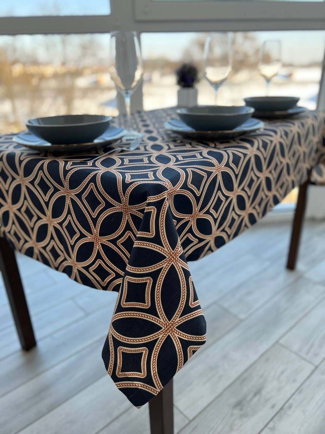 Custom Waterproof Fabric Tablecloth, Cotton With Teflon Coating, 5 ...