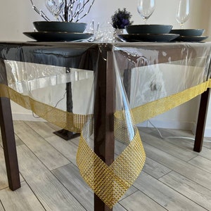 Clear Tablecloth Silicone Waterproof, Custom Tablecloth for Your Table ...