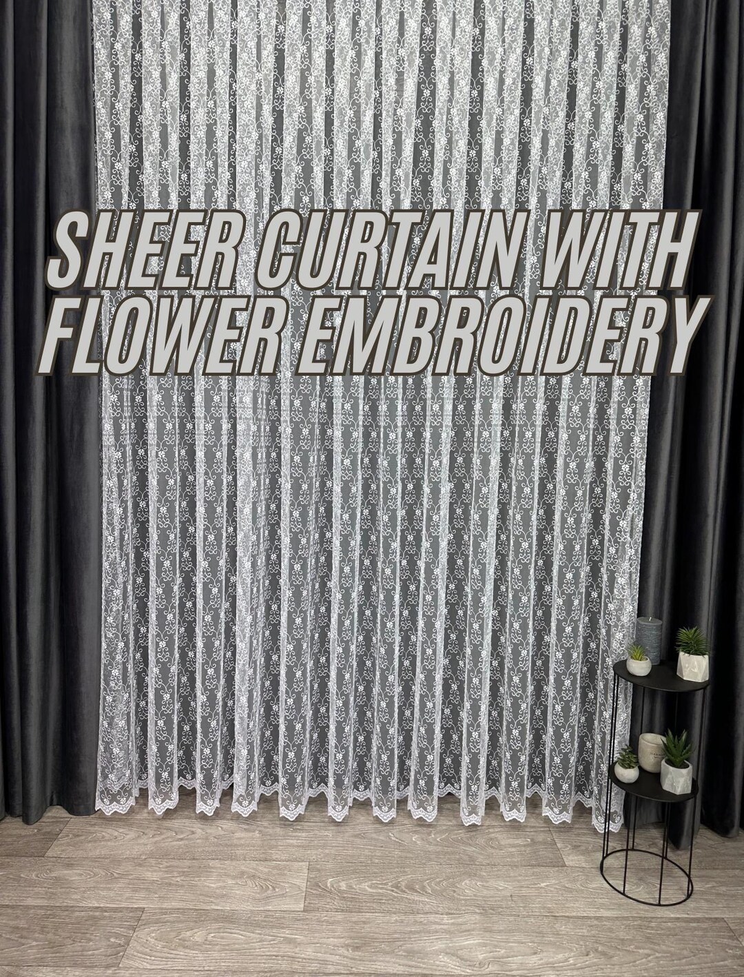 Stunning Embroidered Flower Sheer Curtains | Tailored Lace Sheers for a ...