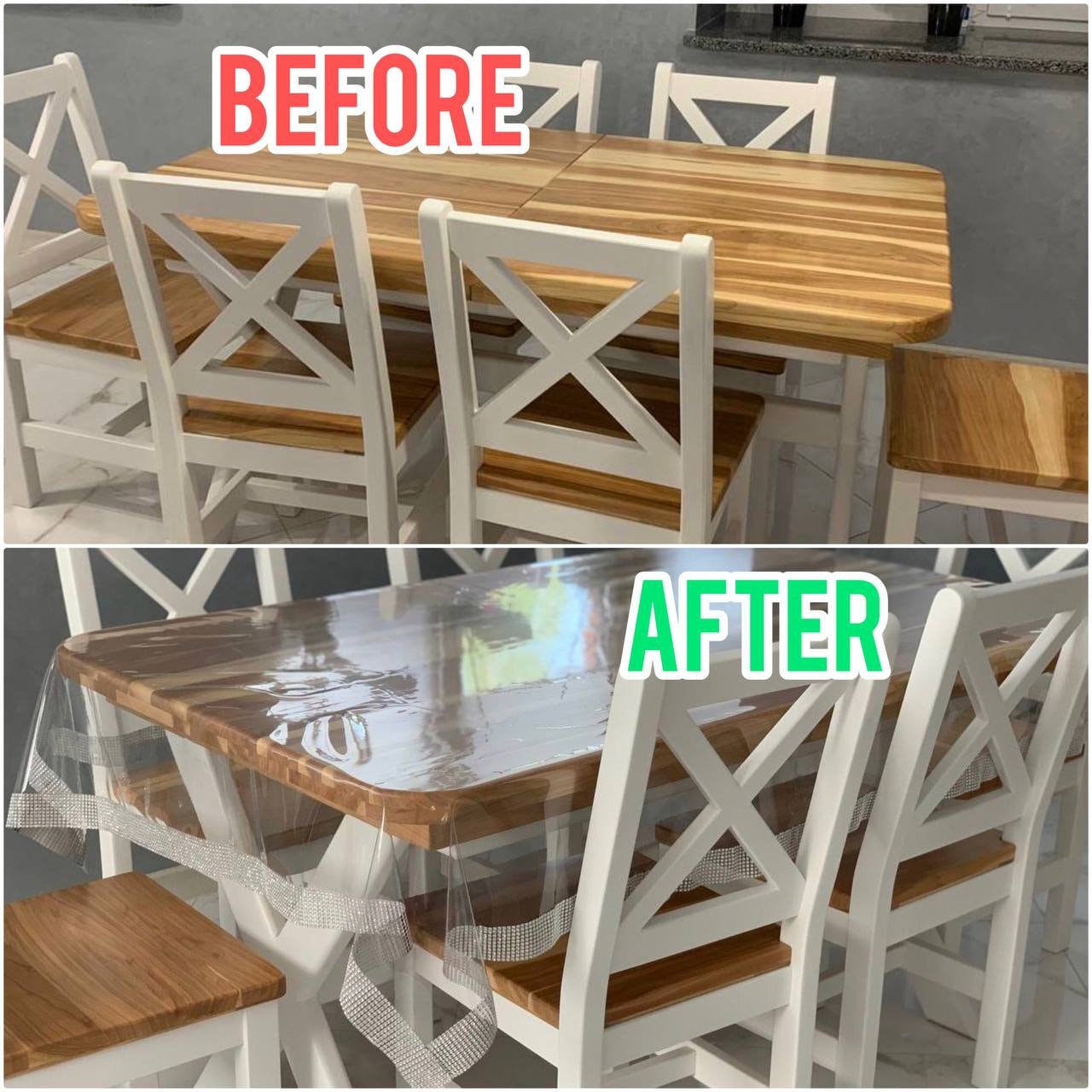 Clear Tablecloth Silicone Waterproof, Custom Tablecloth for Your Table ...