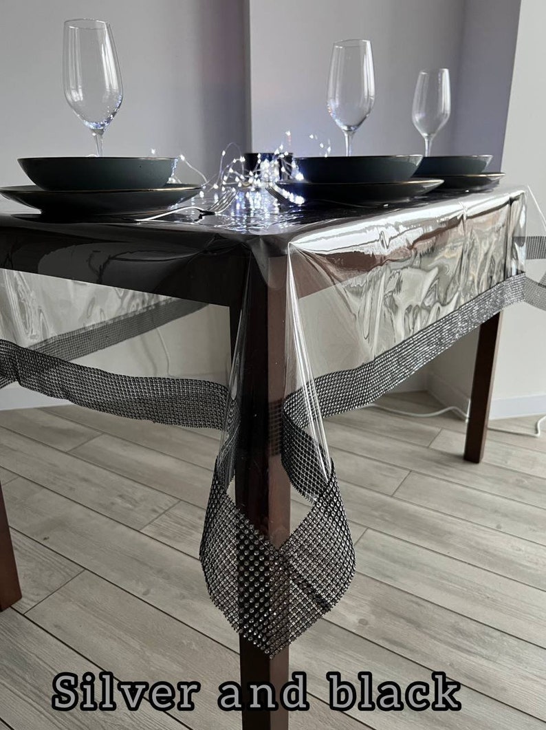 Clear Tablecloth Silicone Waterproof, Custom Tablecloth for Your Table ...