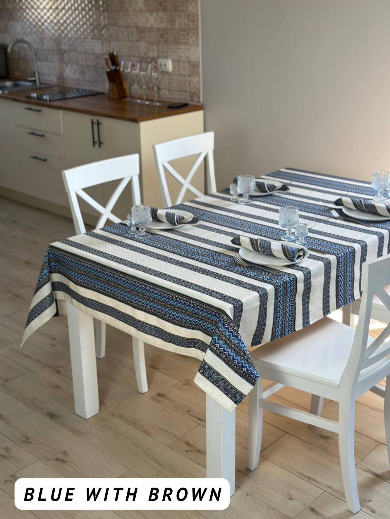 Handcrafted Ukrainian Linen Table Cover, Dining Decor With Ethnic ...