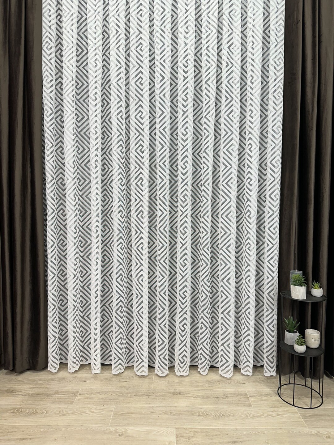 Custom Sheer Curtain for Living Room, Drapery Panels for Bedroom ...