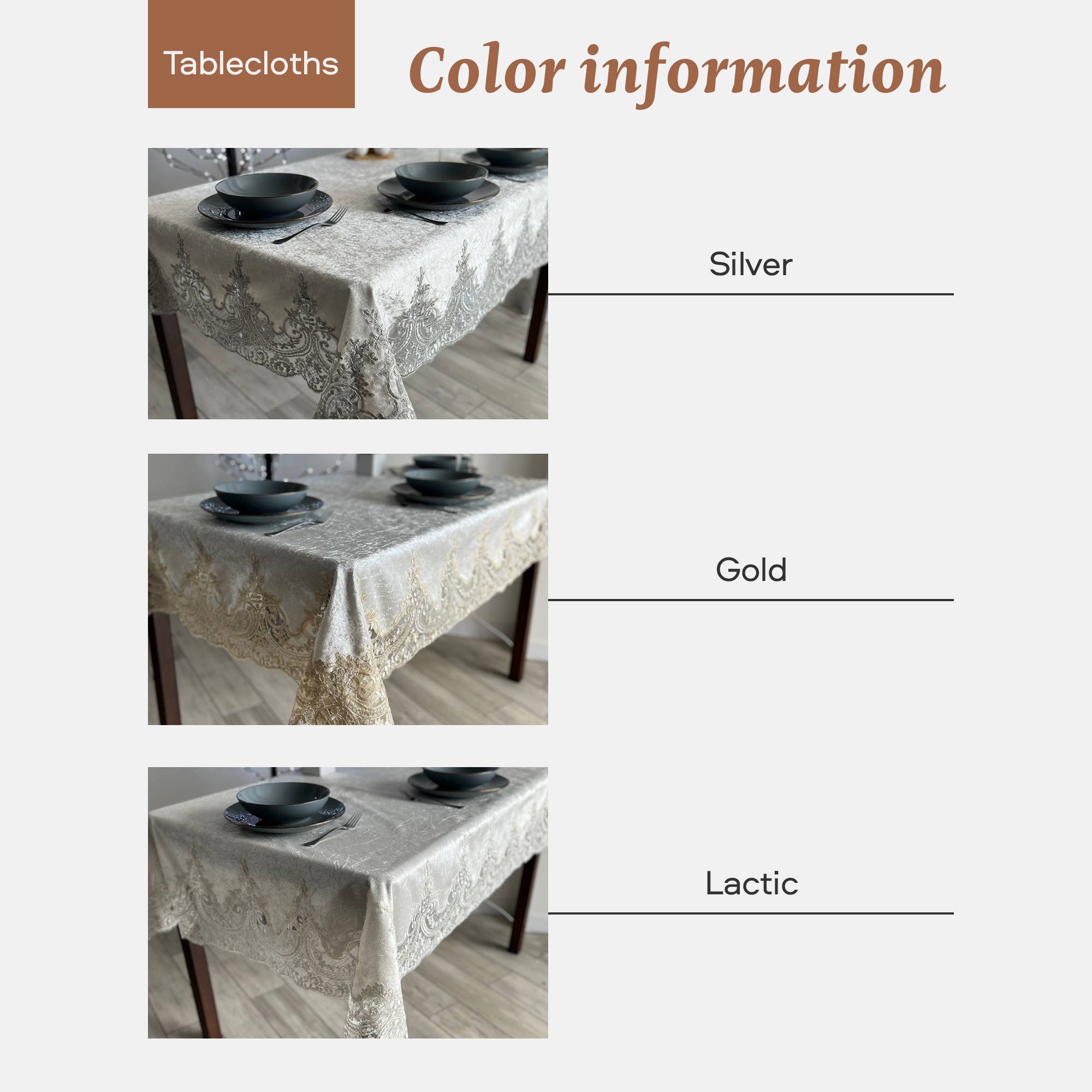 Table Cover With Royal Lace, Elegant Lace Velvet Tablecloth, Elegance ...