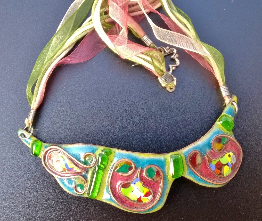 Enamels Medieval Pectoral Necklace - Etsy