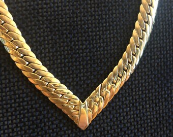 Herringbone V Necklace - Etsy