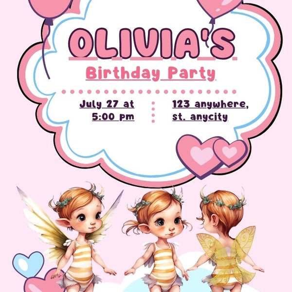 Fae Birthday Invitation - Etsy
