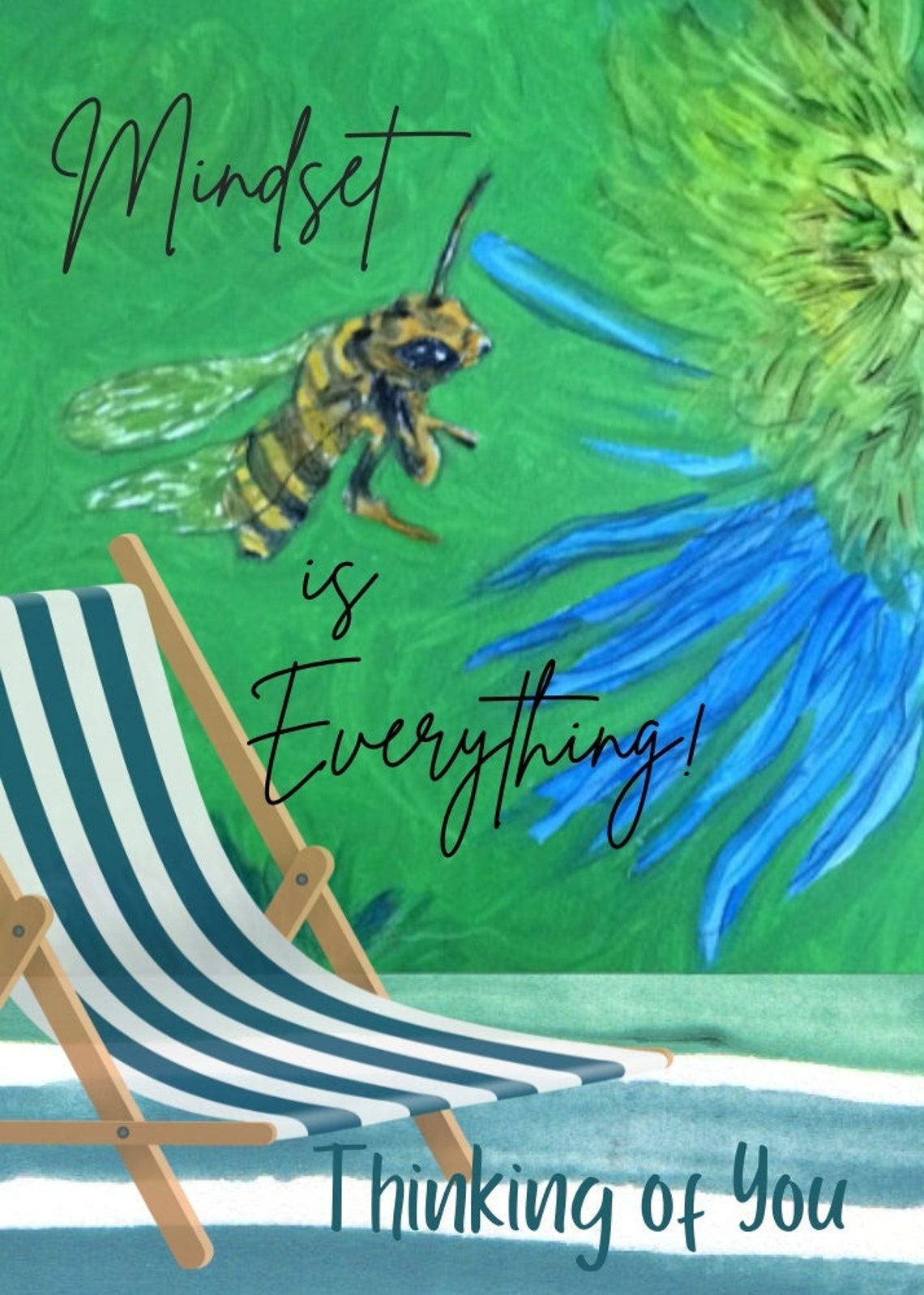 Motivational Card Template, Mindset is Everything Card, Thinking of You ...