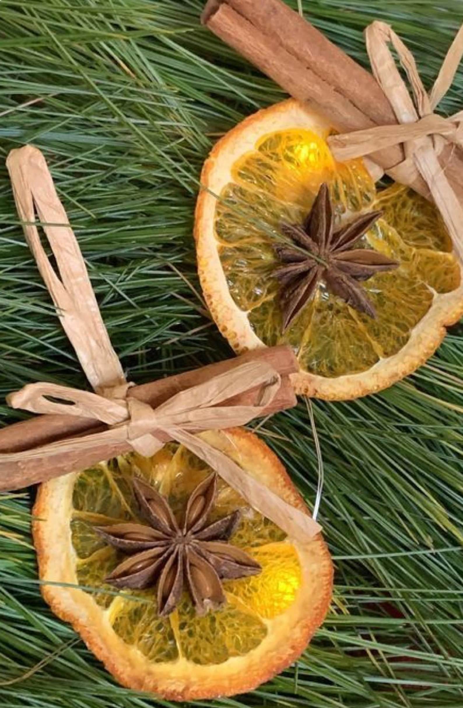 Set of 12 Orange and Star Anise, With Cinnamon Ornaments. Beautiful and ...