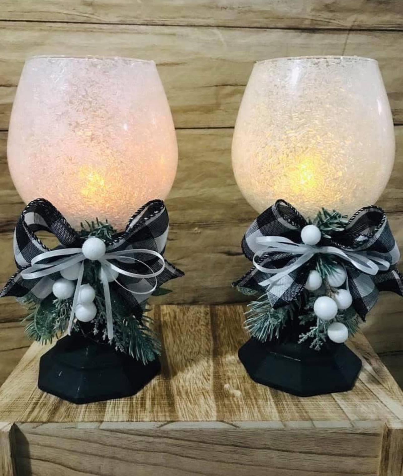Frosted Candle Globes With Flameless Lights - Etsy