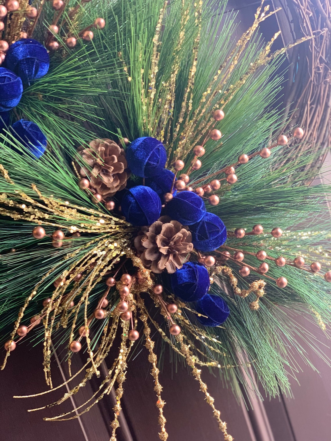 Christmas in July Wreath,christmas Wreaths for Front Door,royal Blue ...