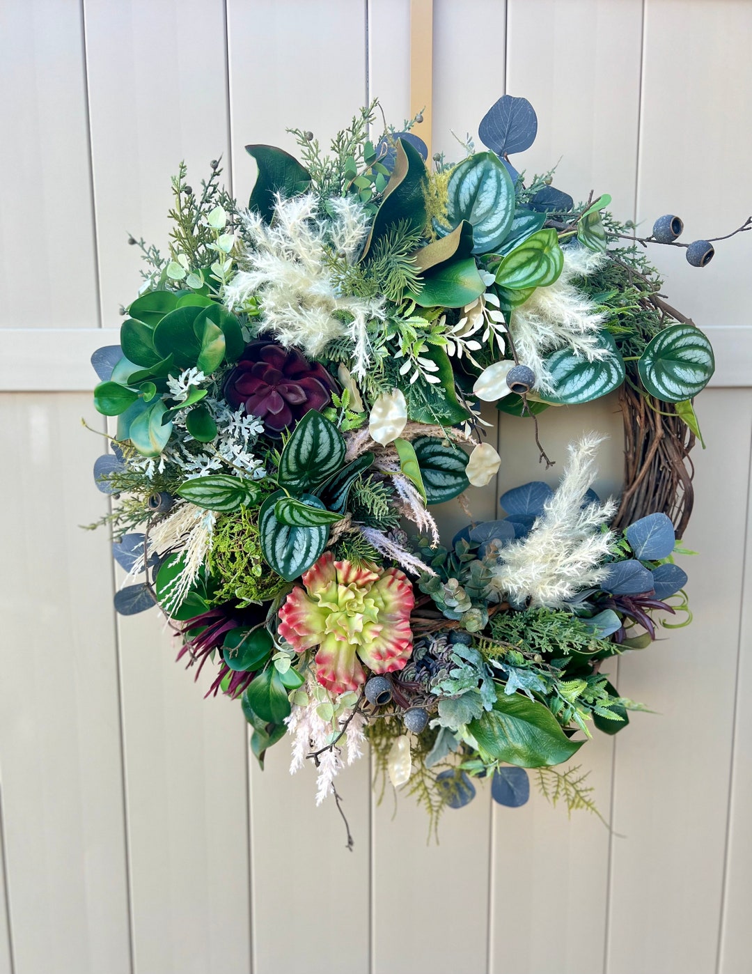 Succulent Wreath,front Door Wreath,summer Wreath,southwest Wreath,door ...