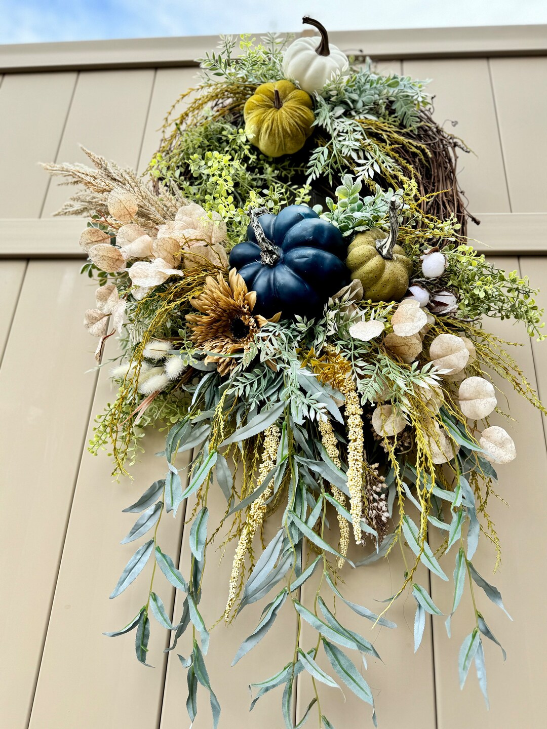 Farmhouse Fall Wreath,shabby Chic Fall Wreath,wreath for Fall,fall ...