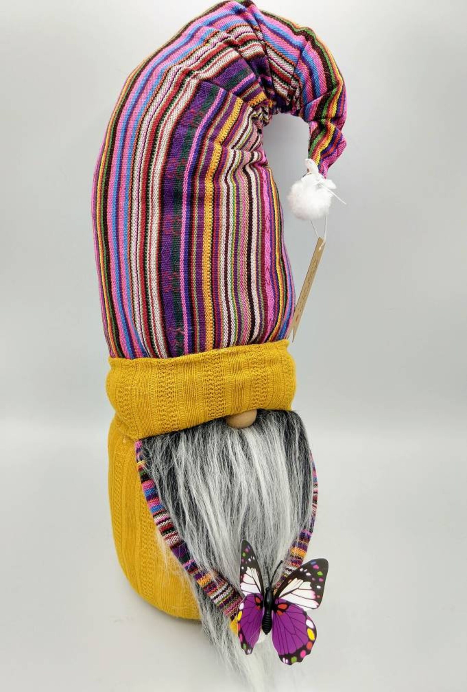 Beautiful handmade wizard/gnome/gonk with striped purple | Etsy