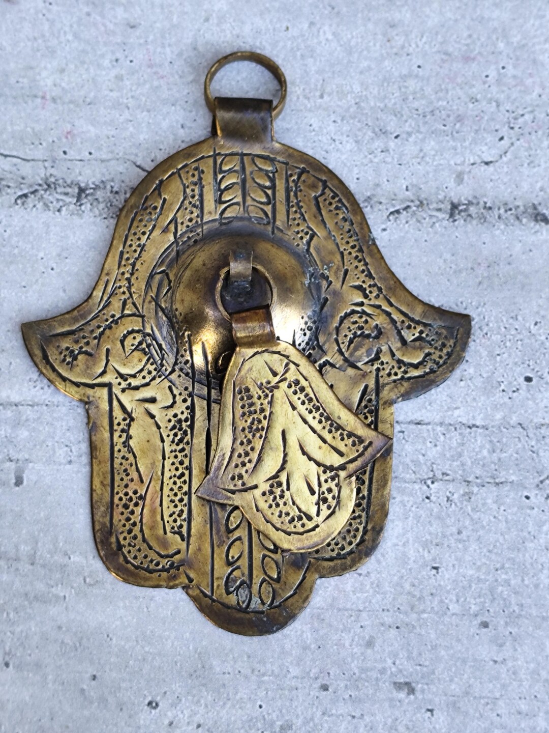 Rare Antique Bronze Hand of Fatima, Protective Talisman, Old Moroccan ...