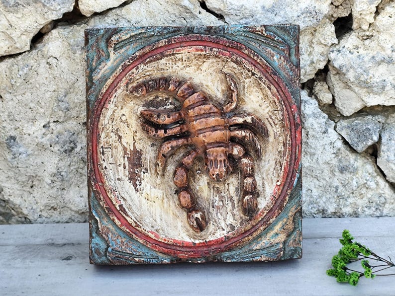 Rare Antique Thick Wooden Frame With a Hand-painted Crayfish - Etsy