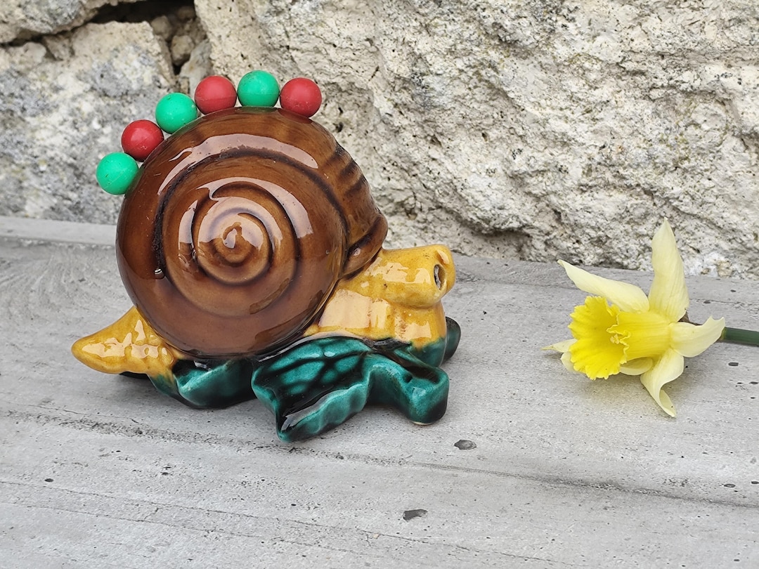 Ceramic Snail Pick Holder - Etsy