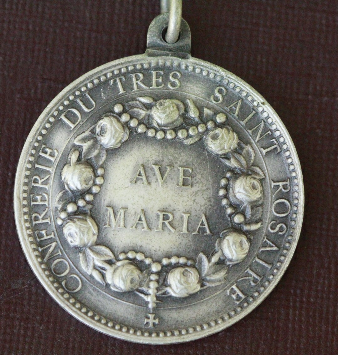Rare Ave Maria Medal From the Brotherhood of the Most Holy Rosary. - Etsy