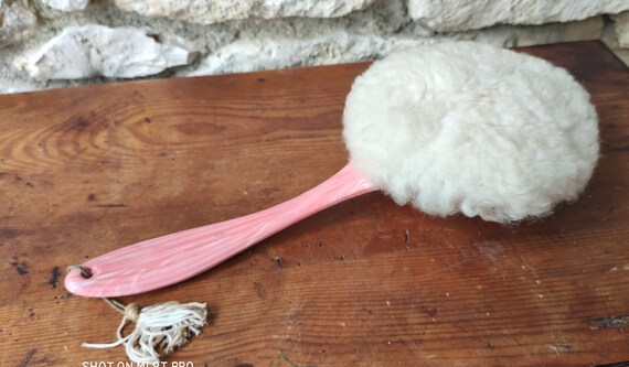 Rare old fluff puff talc dispenser from the 50s/60s A… - Gem