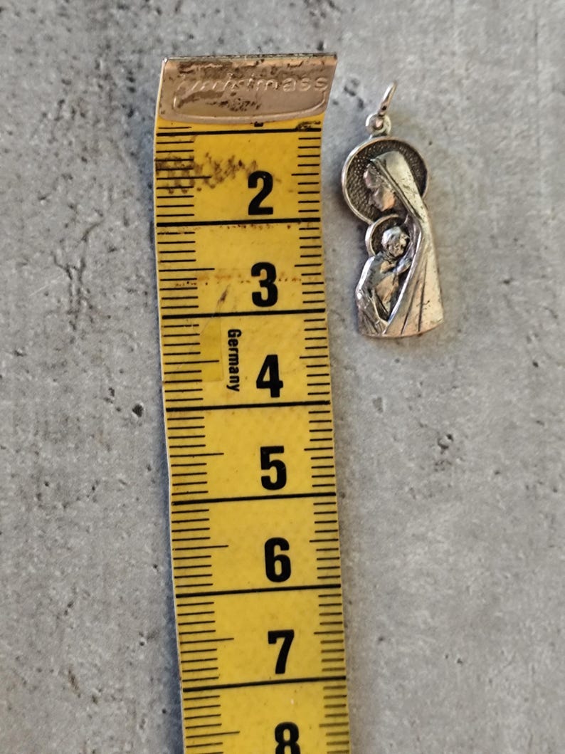 Virgin Mary and Child Medal - Etsy