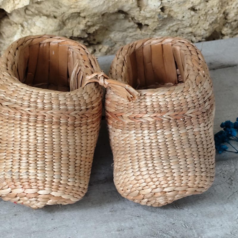 Woven Straw Shoes - Etsy