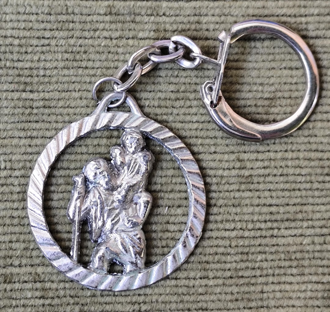 Saint Christopher Keychain - Etsy