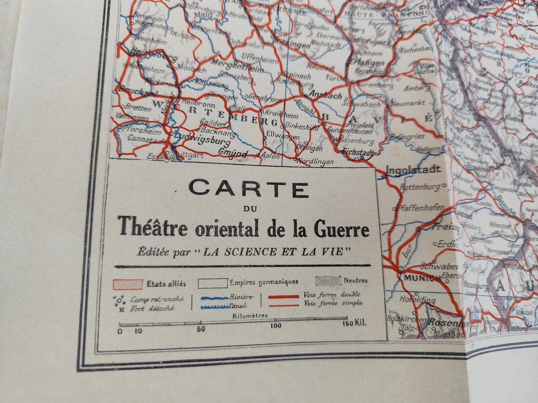 Map of the Eastern Theater of War Published by Science and Life - Etsy UK