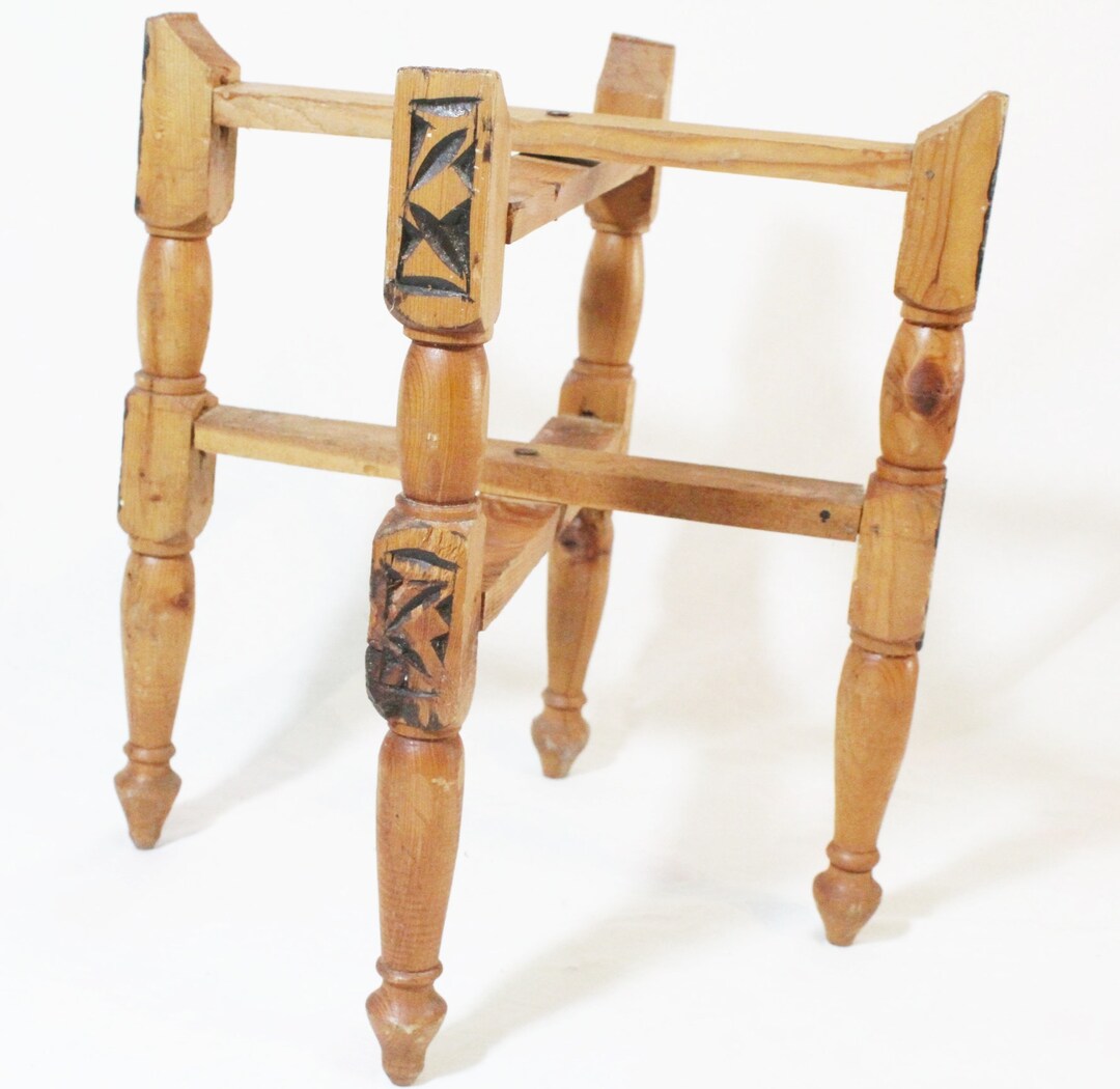 Vintage Wooden Moroccan Table - Etsy