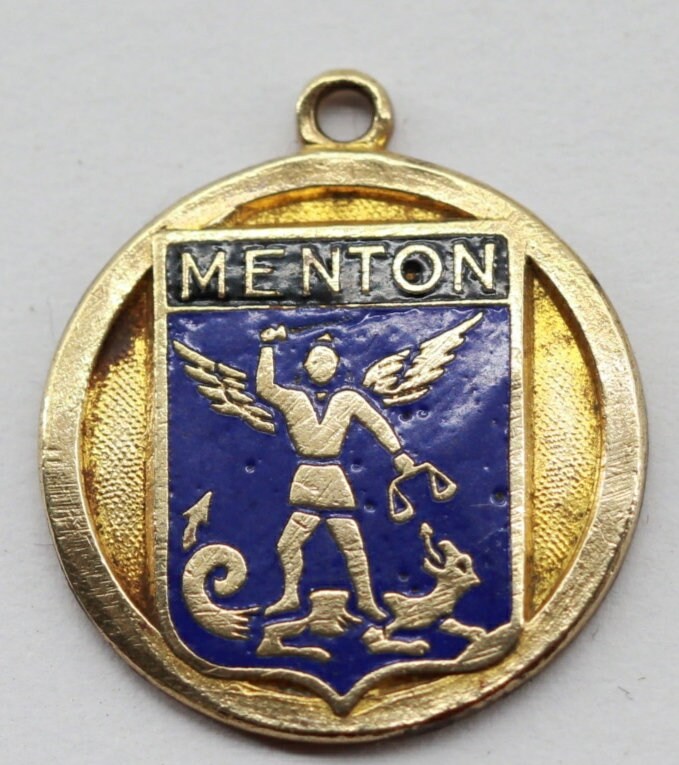 Rare Enamel Blason Menton Medal - Etsy