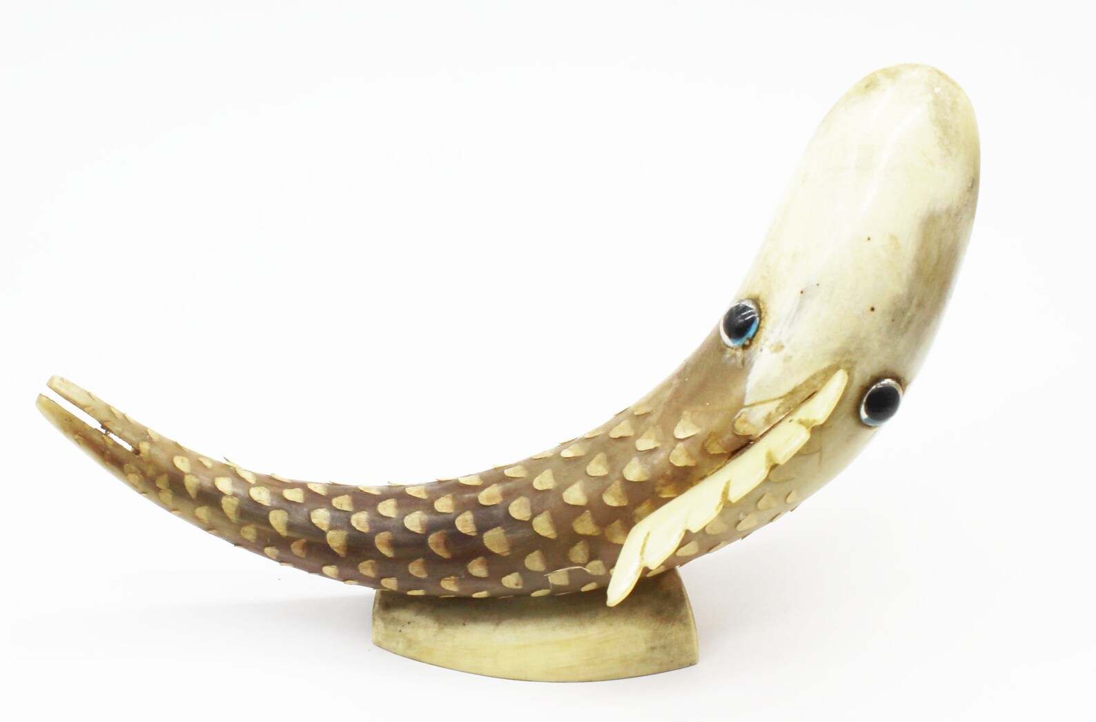 Sculpture poisson en corne vintage français - Etsy France