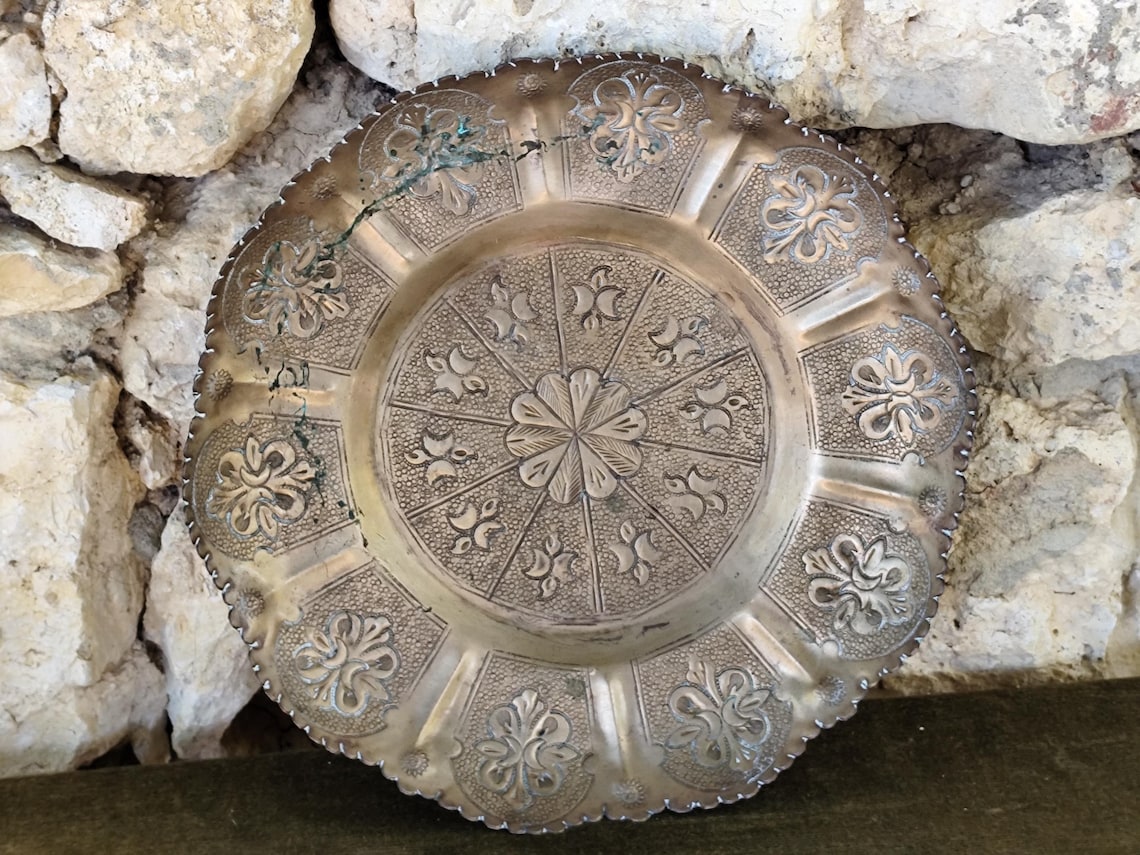 Old Moroccan Copper Plate - Etsy