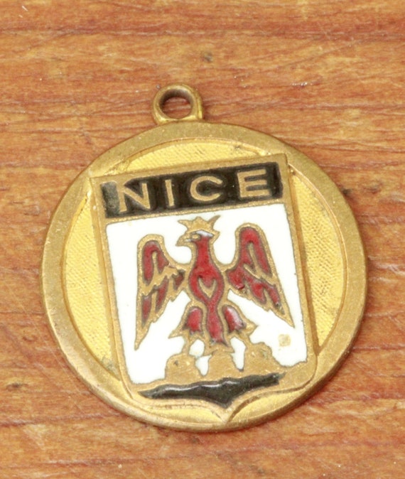 rare nice vintage enamel medal - Gem
