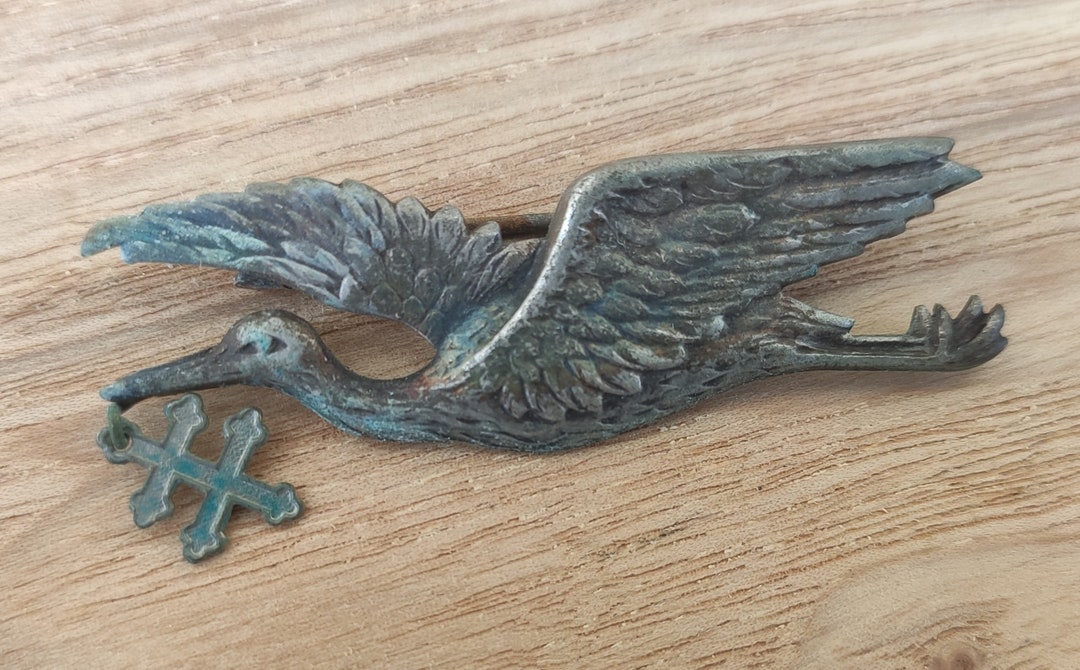 Rare Lorraine Cross Stork Brooch - Etsy