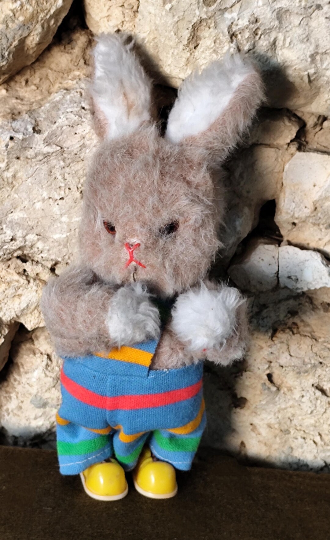 Old Plush Toy Rabbit Automaton - Etsy
