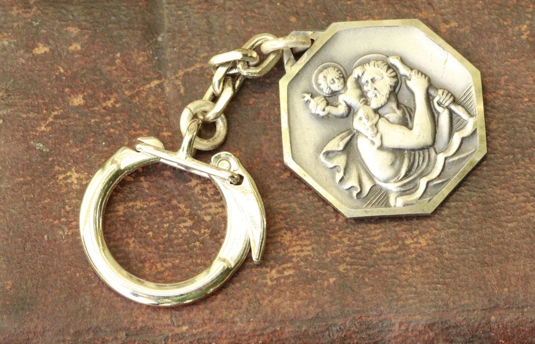 Saint Christopher Keychain - Etsy