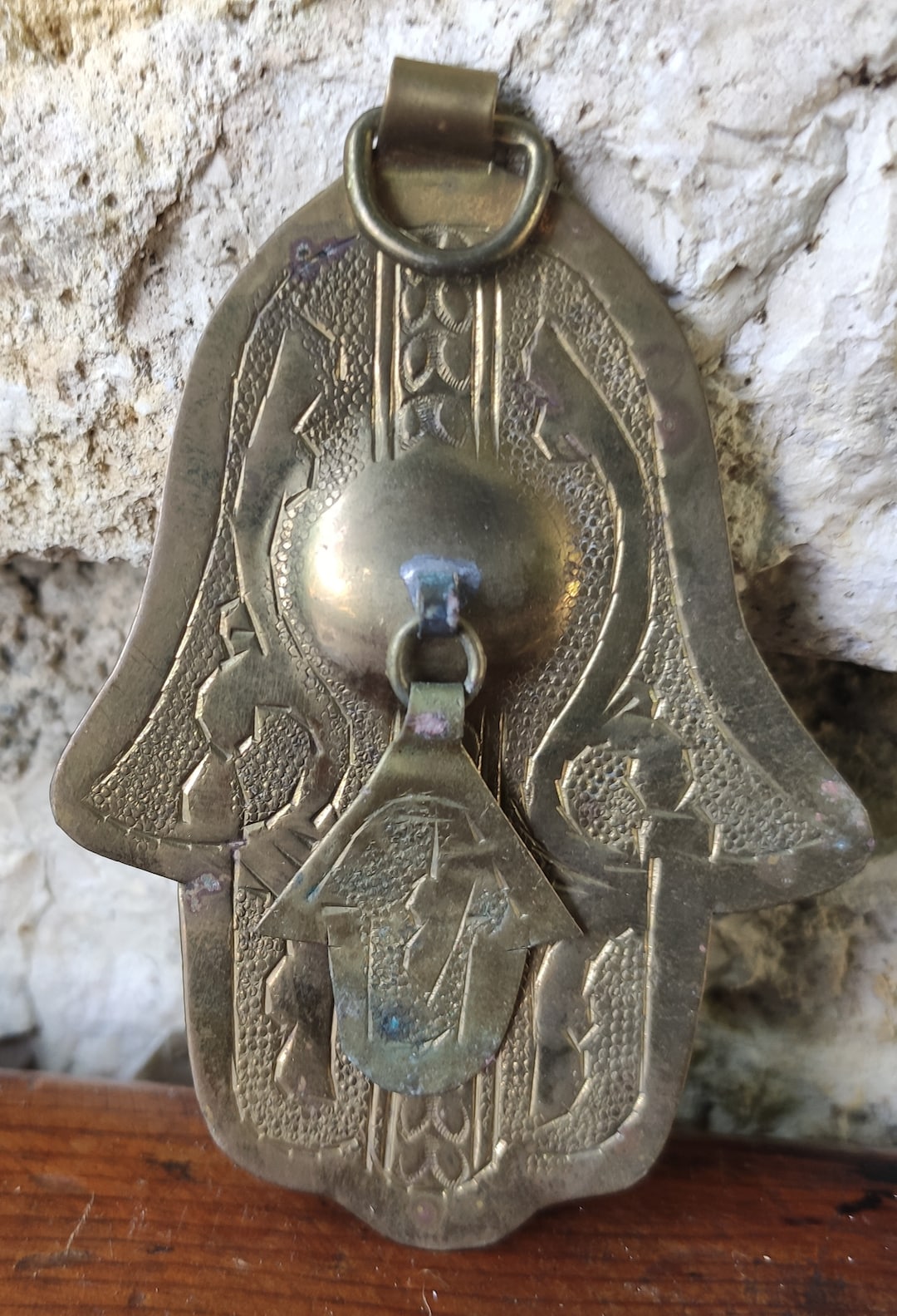 Vintage Large Hand of Fatima Pendant - Etsy