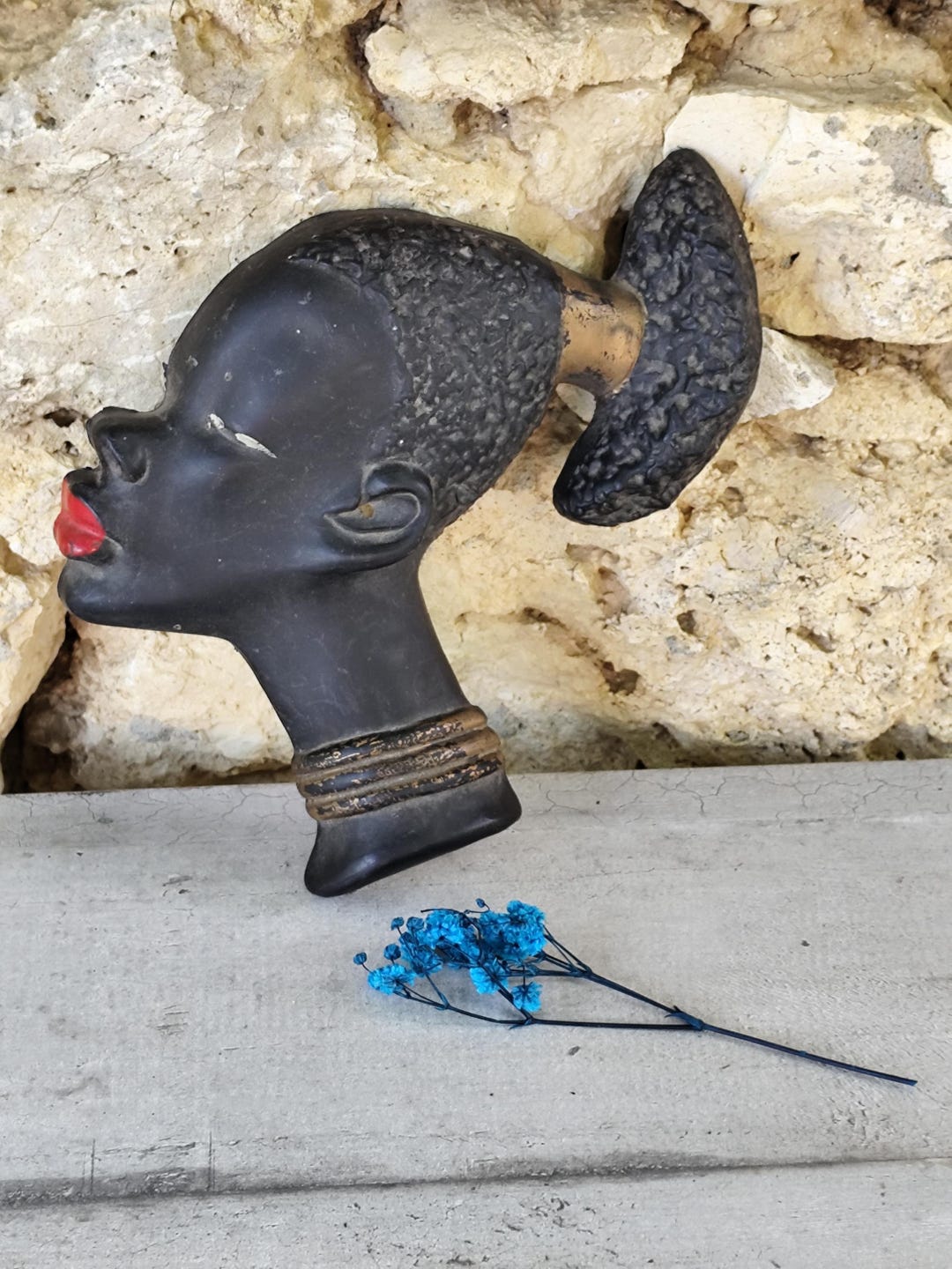 Old African Plaster Head From the 1950s - Etsy