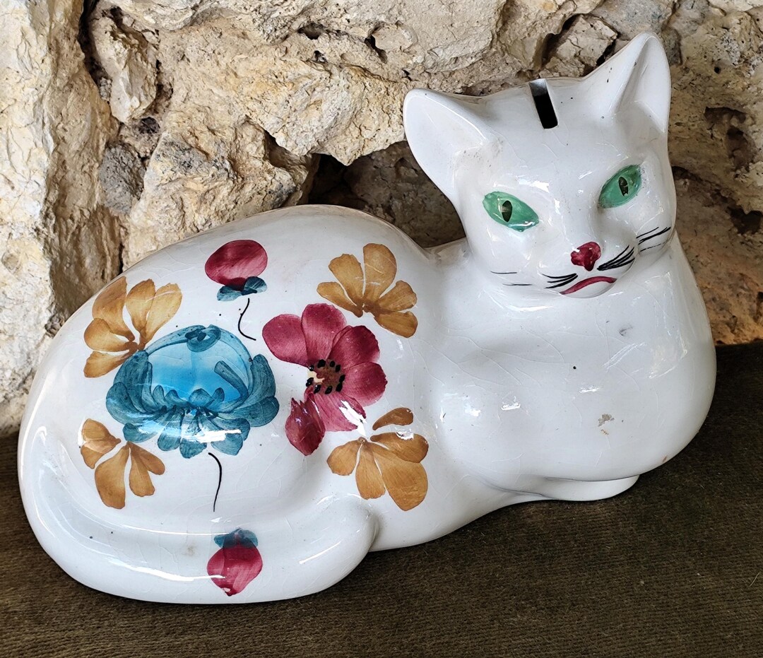 Ceramic Cat Bank - Etsy